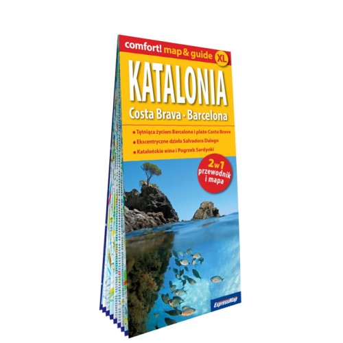 Katalonia. Costa Brava, Barcelona; laminowany map&guide XL (2w1 ...